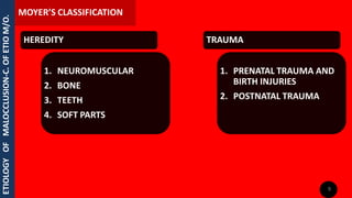 Etiology of malocclusion | PPTX
