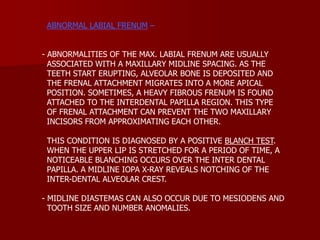 Etiology of malocclusion | PPT