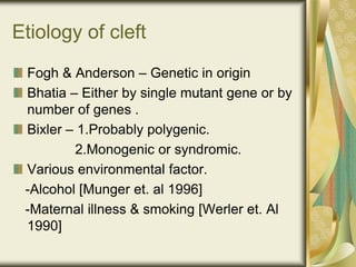 Etiology of malocclusion general factors | PPT