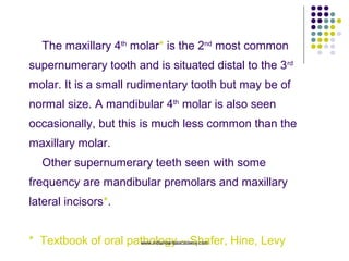 Etiology of malocclusion local factors | PPT