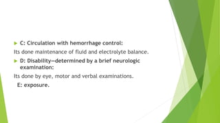 Etiology of trauma and its management | PPTX