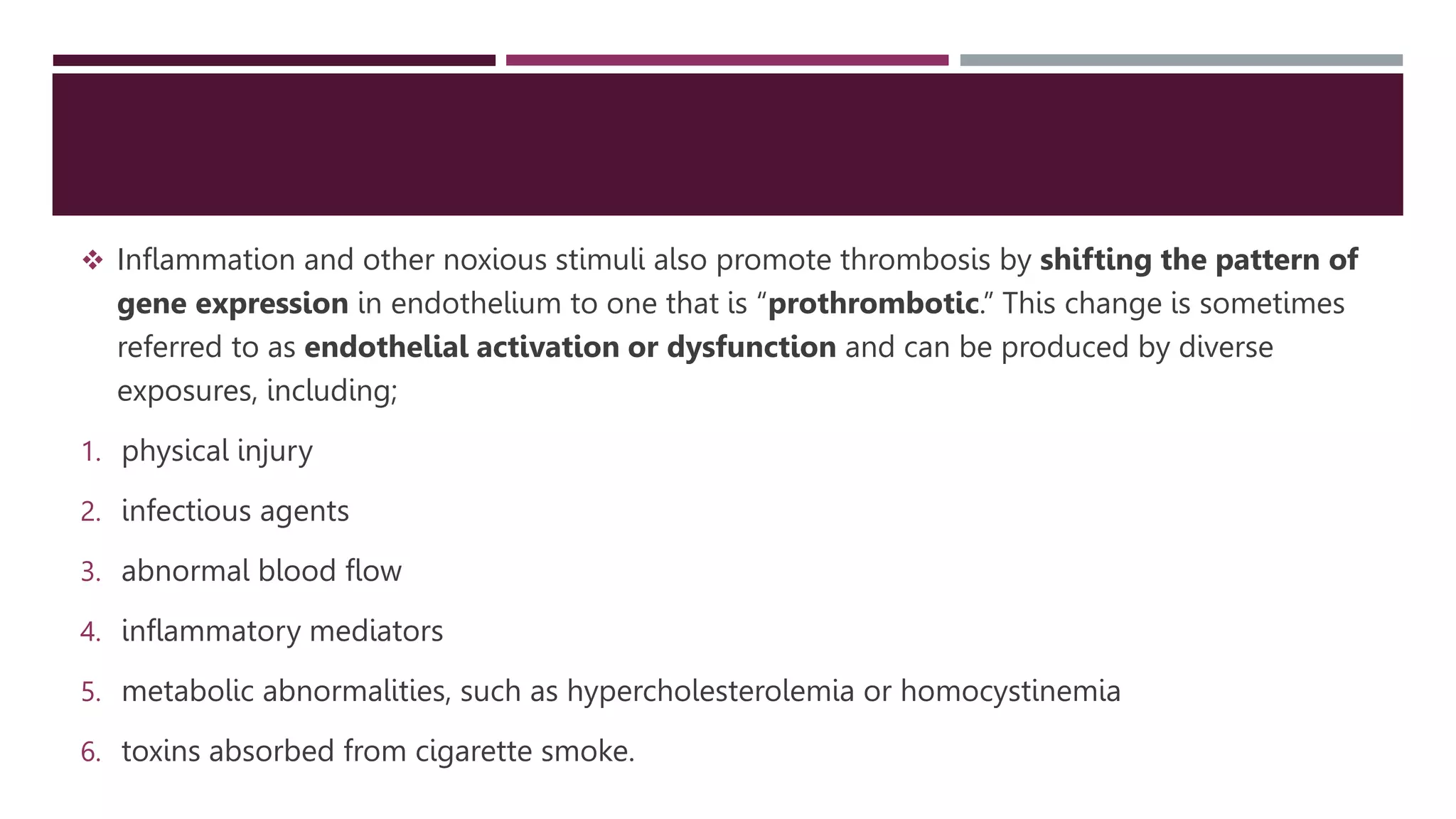 Etiology, pathogenesis & Morphology of thrombosis.pptx | Heart and ...