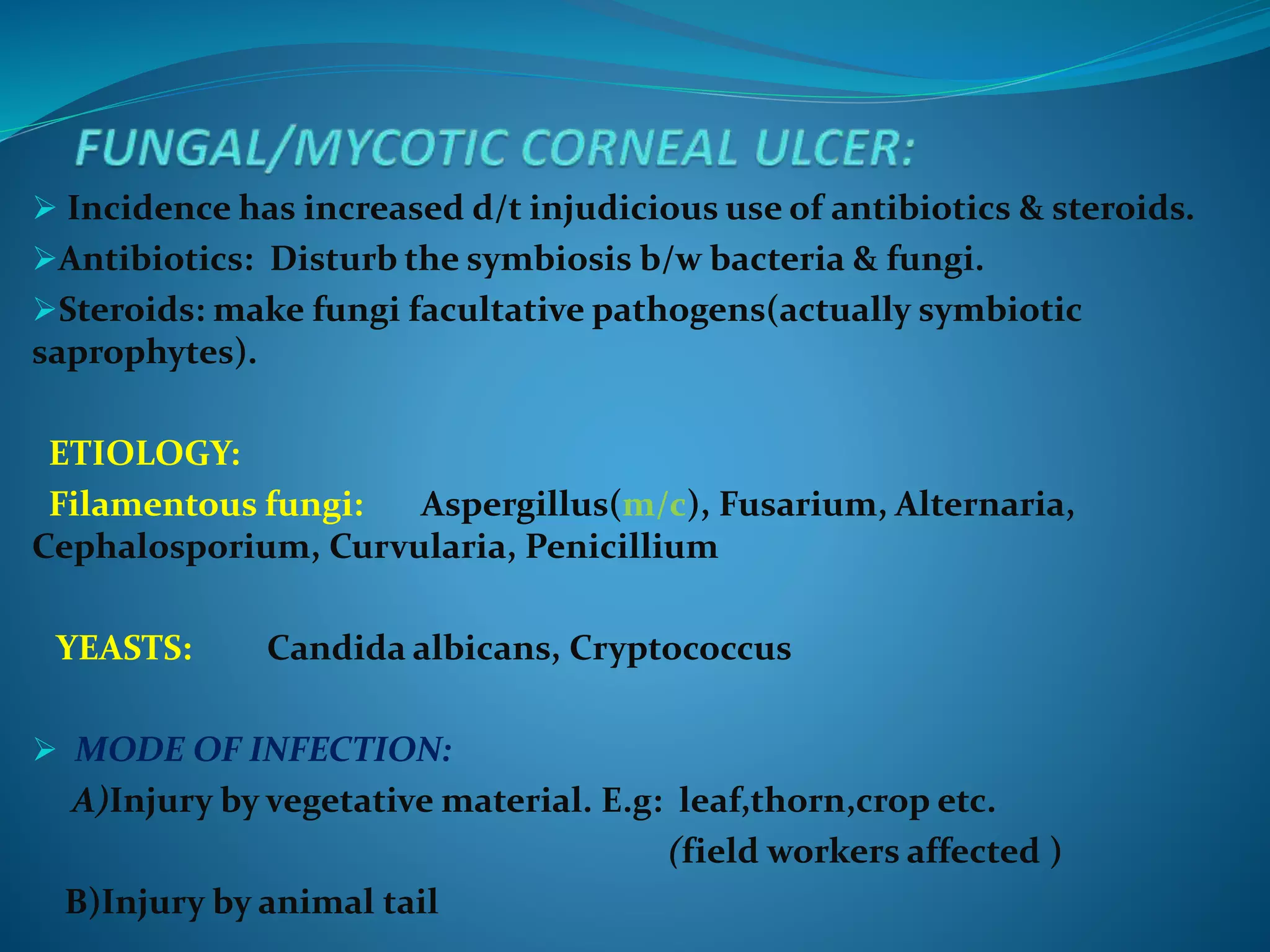 ETIOLOGY, PATHOLOGY AND PATHOGENESIS OF CORNEAL ULCER | PPTX