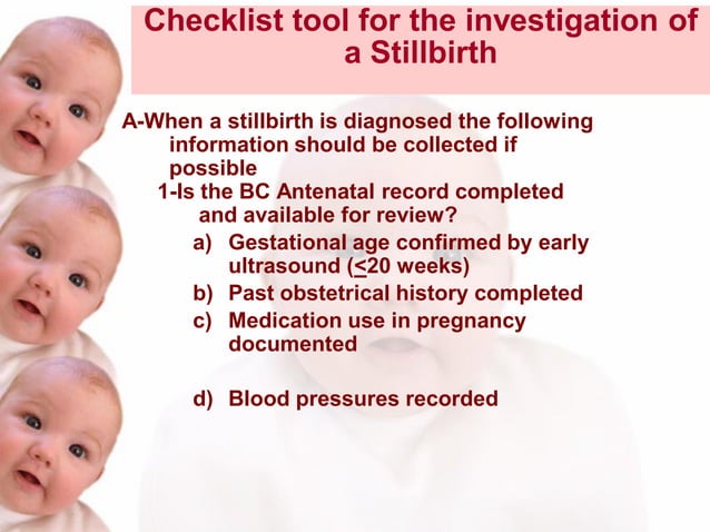 Etiology & prevention of stillbirth prof.salah | PDF | Pregnancy ...