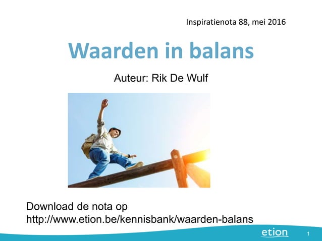 Waarden in balans | PPT