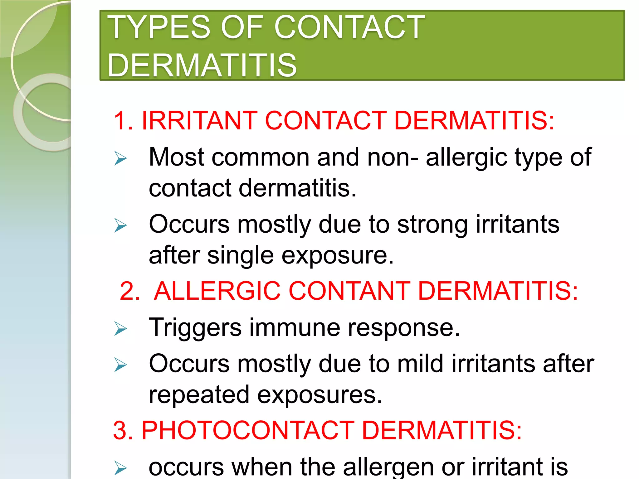 Etiopathogenesis of contact dermatitis | PPTX
