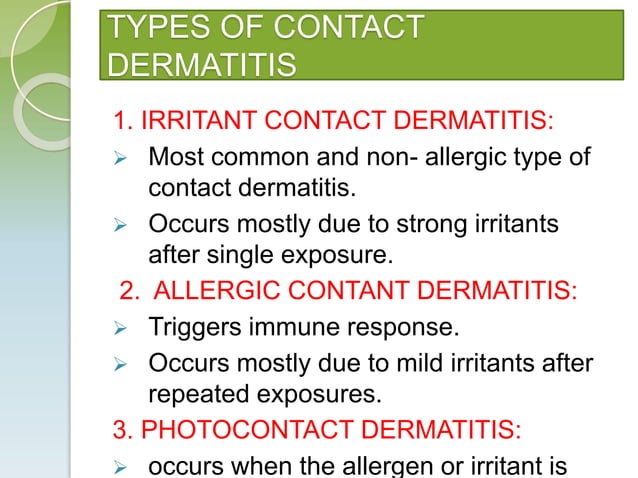 Etiopathogenesis of contact dermatitis | PPT