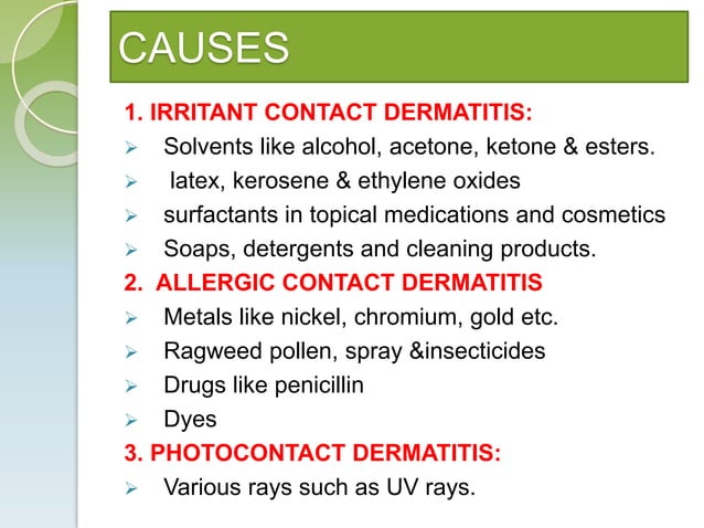 Etiopathogenesis of contact dermatitis | PPT