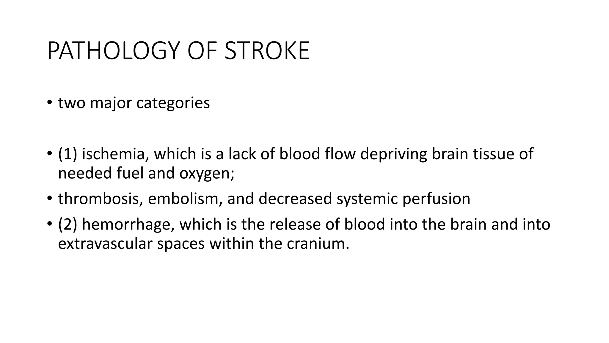 Etiopathogenesis of stroke | PPTX