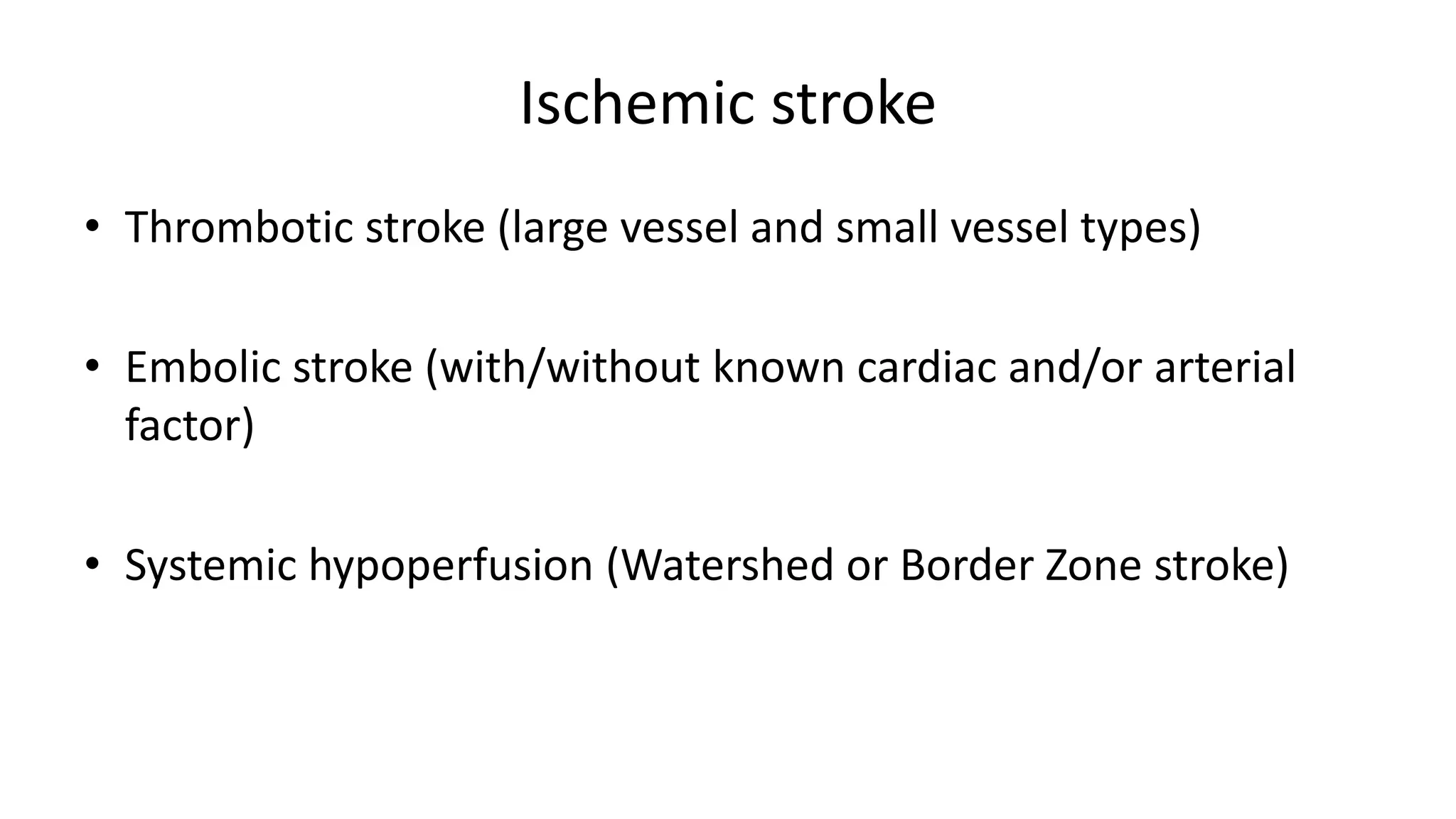Etiopathogenesis of stroke | PPTX