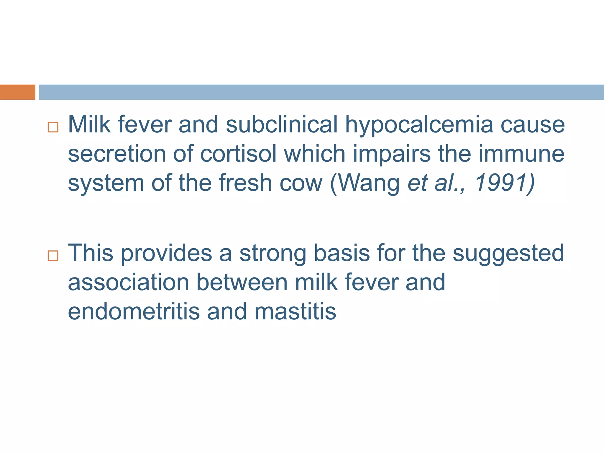 Etiopathogenesis, therapy, prevention and control of milk fever in ...