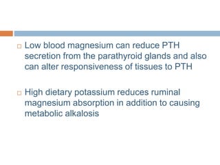 Etiopathogenesis, therapy, prevention and control of milk fever in ...