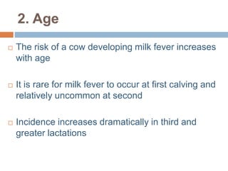 Etiopathogenesis, therapy, prevention and control of milk fever in ...