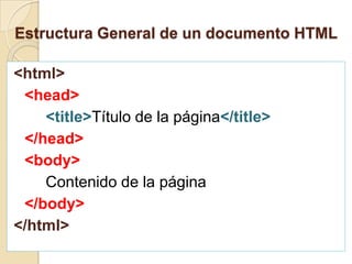 Etiquetas head y body | PPTX