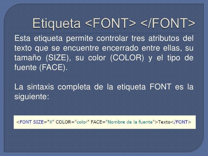 Etiquetas básicas en html