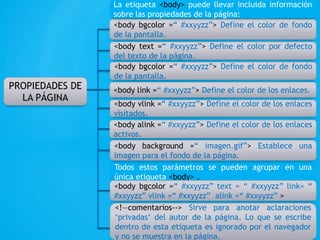 Etiquetas de html | PPTX