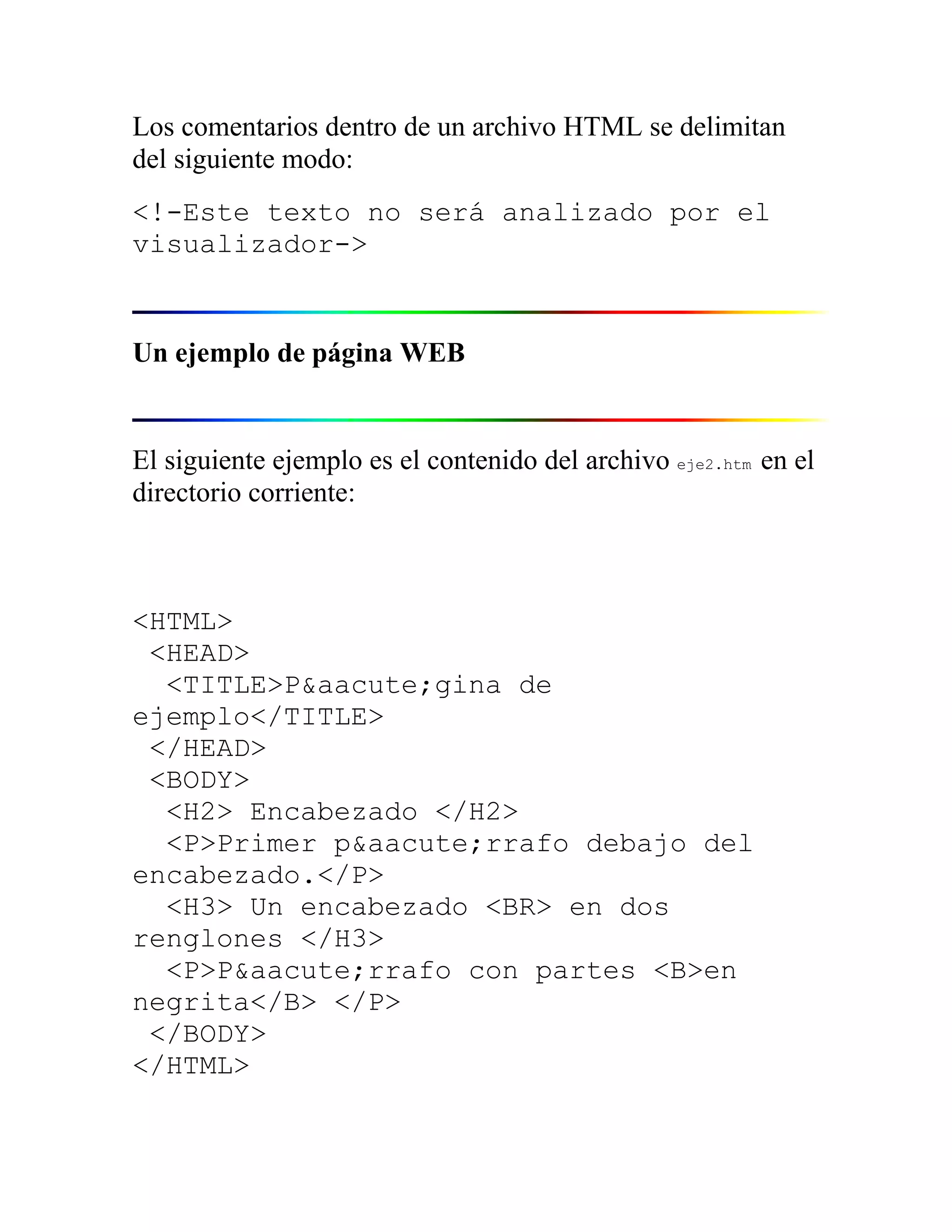 Etiquetas html básicas | PDF