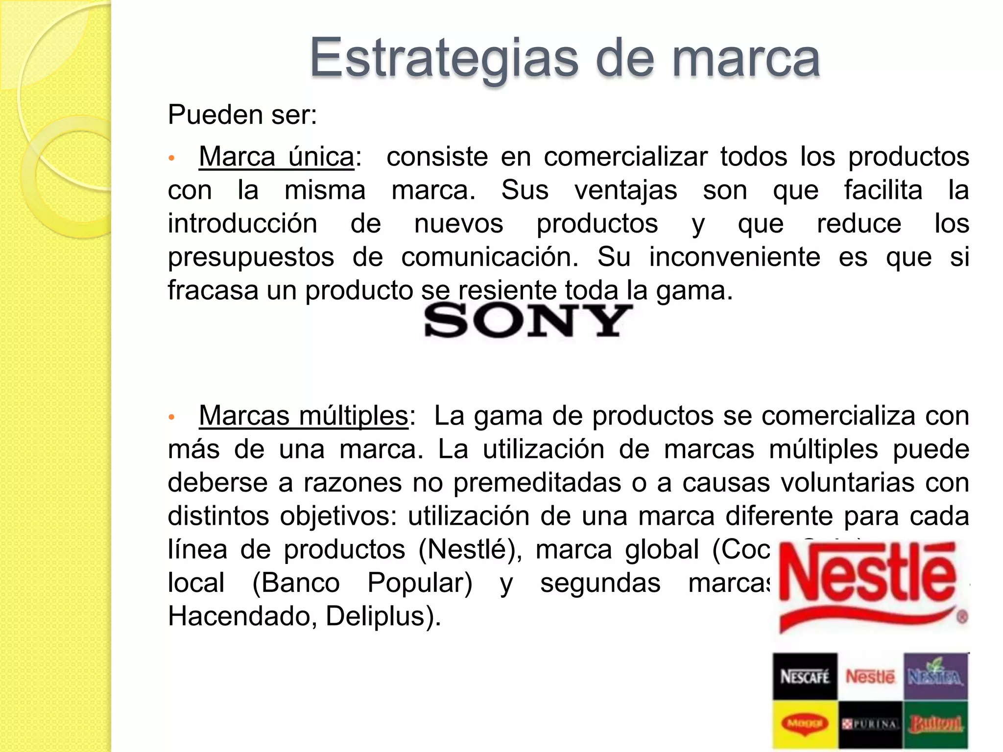 Etiqueta y estrategias de producto, marca y envase | PPTX | Business ...
