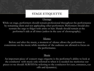 Etiquette for Choirs | PPTX
