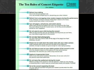 Etiquette for Choirs | PPTX
