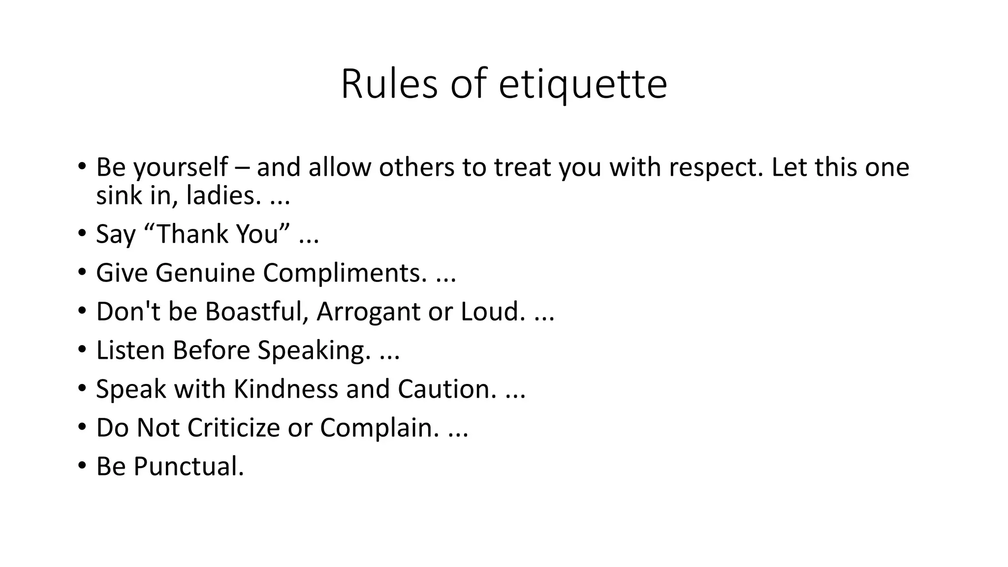 ETIQUETTE.pptx for MEDICAL students and professionals | PPTX