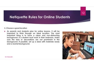 Etiquette and netiquette for online classes/dr.c.thanavathi | PDF