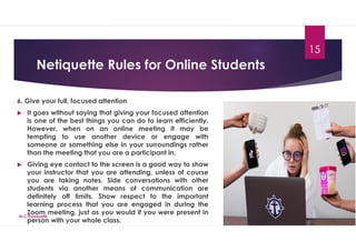Etiquette and netiquette for online classes/dr.c.thanavathi | PDF