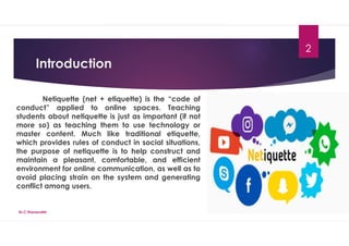 Etiquette and netiquette for online classes/dr.c.thanavathi | PDF