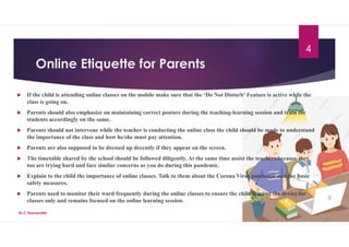 Etiquette and netiquette for online classes/dr.c.thanavathi | PDF