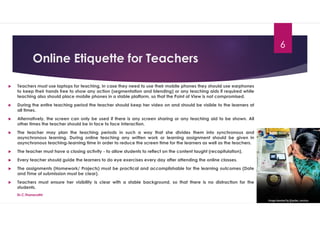 Etiquette and netiquette for online classes/dr.c.thanavathi | PDF