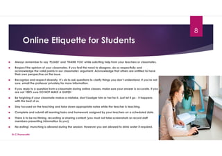 Etiquette and netiquette for online classes/dr.c.thanavathi | PDF