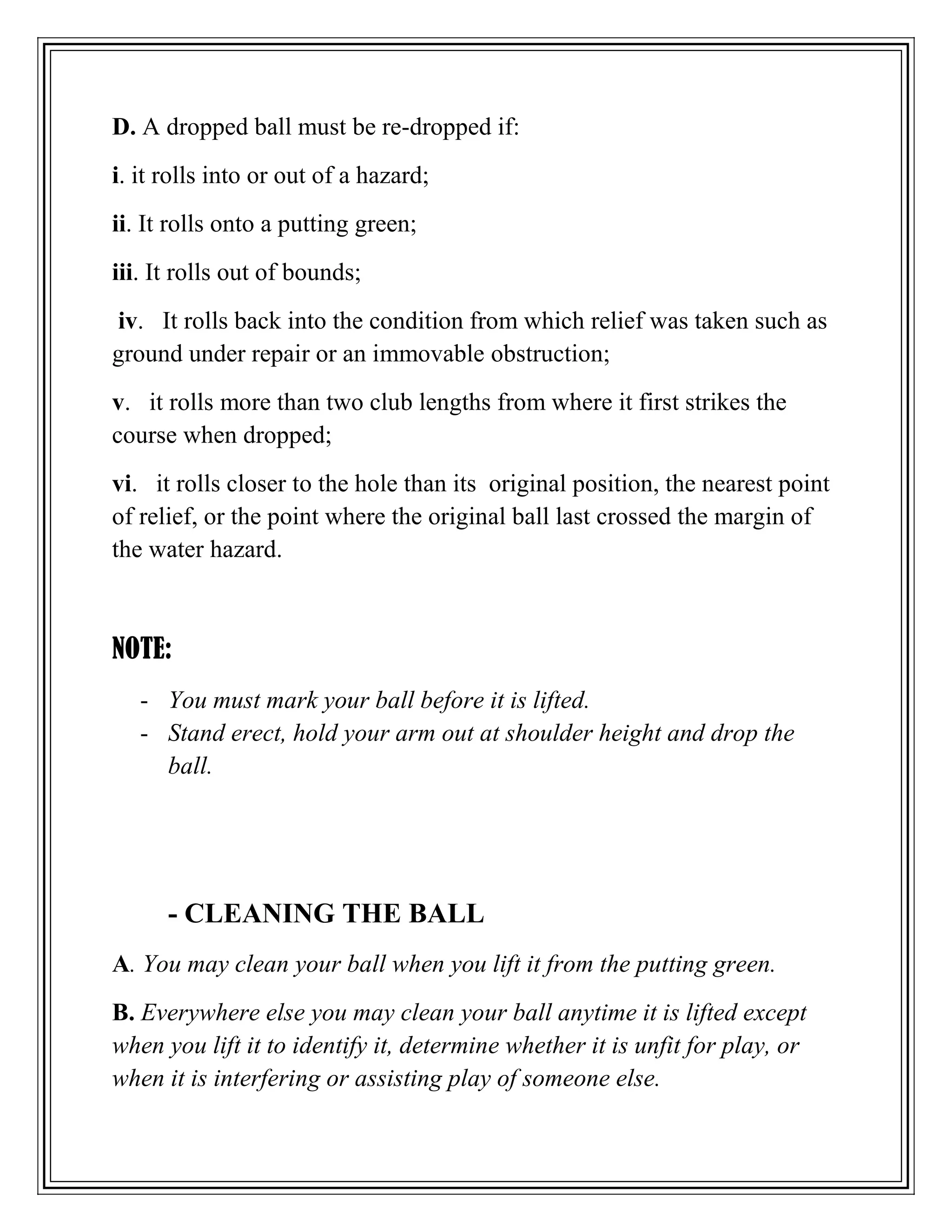 Etiquette and rules of golf game! | PDF