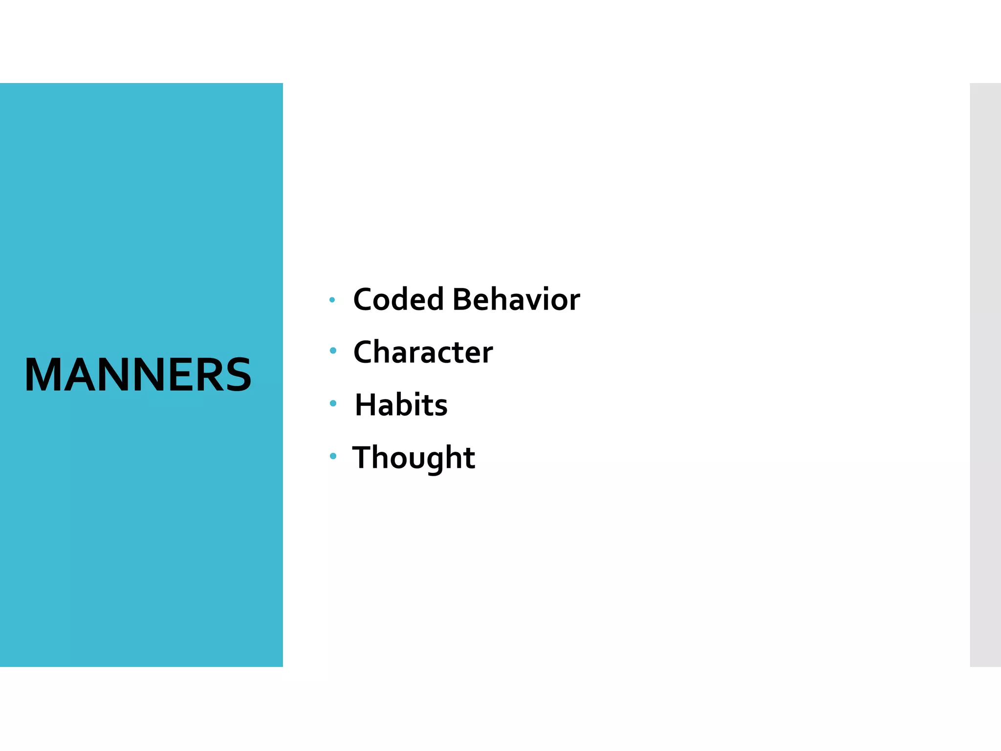 Etiquette & behavior | PPTX