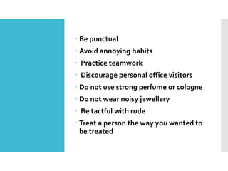 Etiquette & behavior | PPTX