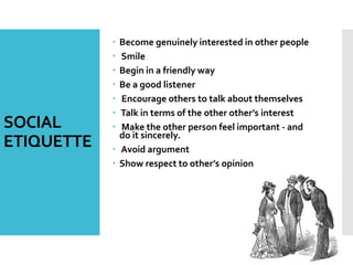 Etiquette & behavior | PPTX