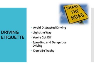 Etiquette & behavior | PPTX