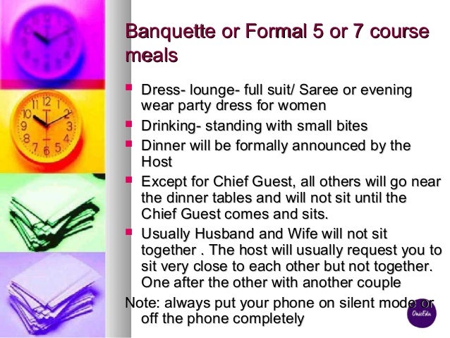 Etiquette business dining dress code