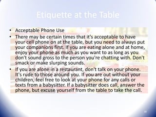 Etiquette ch 2 p1 | PPT