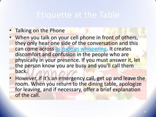 Etiquette ch 2 p1 | PDF