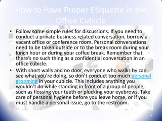 Etiquette ch 2 p1 | PPT
