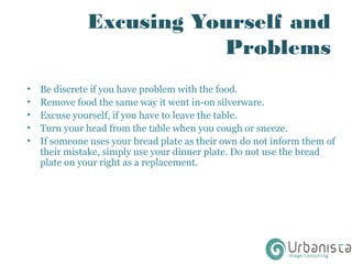 Dining During Networking | PPT