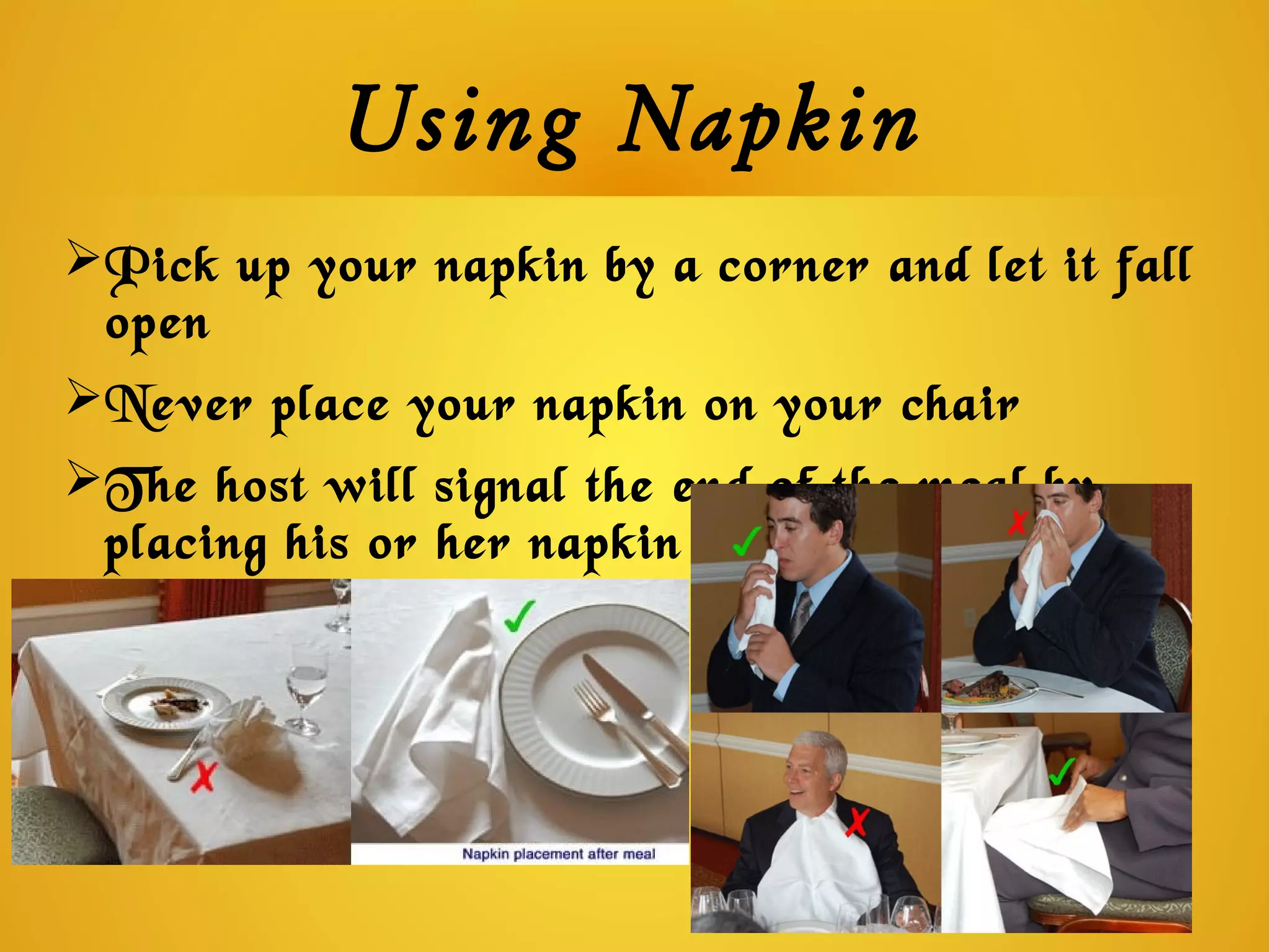 DINING ETIQUETTE | PPT | Bars & Restaurants | Attractions