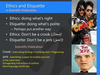 Etiquette in research and scientific publishing | PPT