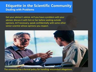 Etiquette in research and scientific publishing | PPT