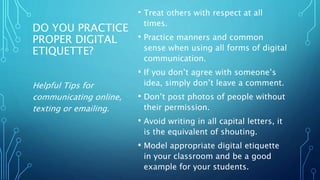 Etiquette in the Digital World | PPTX