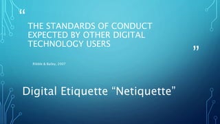 Etiquette in the Digital World | PPTX