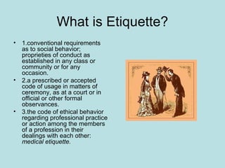 Etiquette lesson 1 | PPT