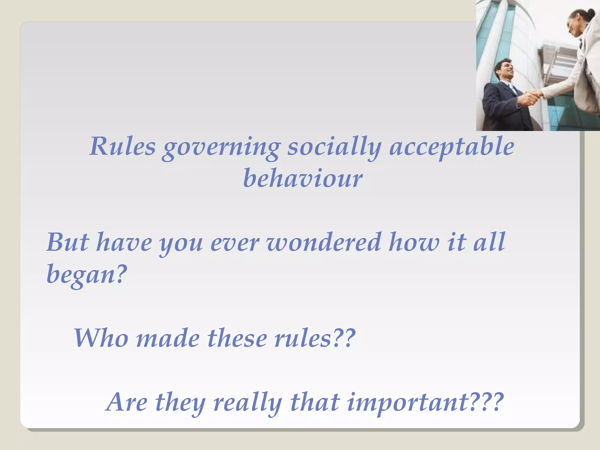 Etiquette & manners | PPT