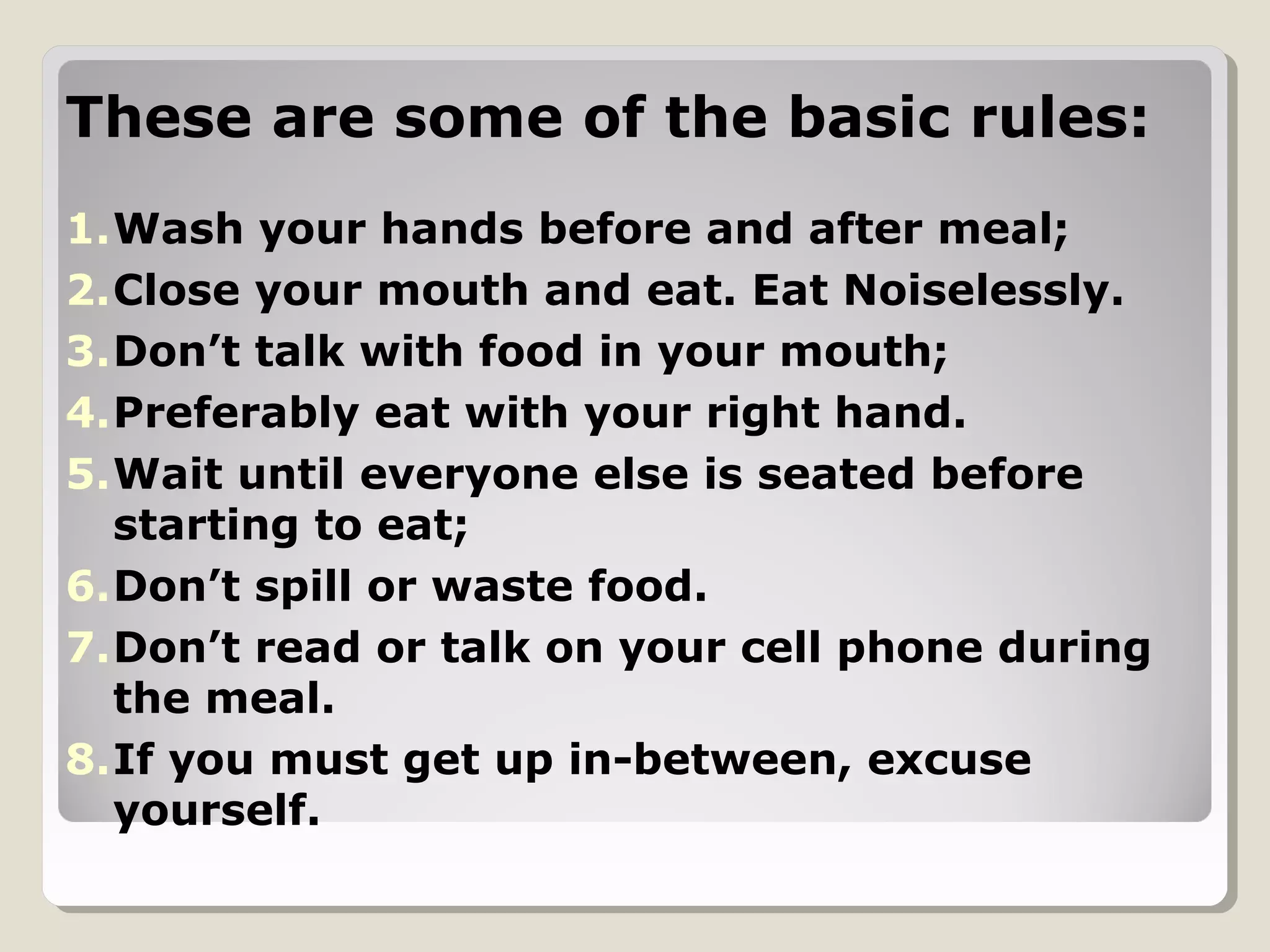 Etiquette & manners | PPT