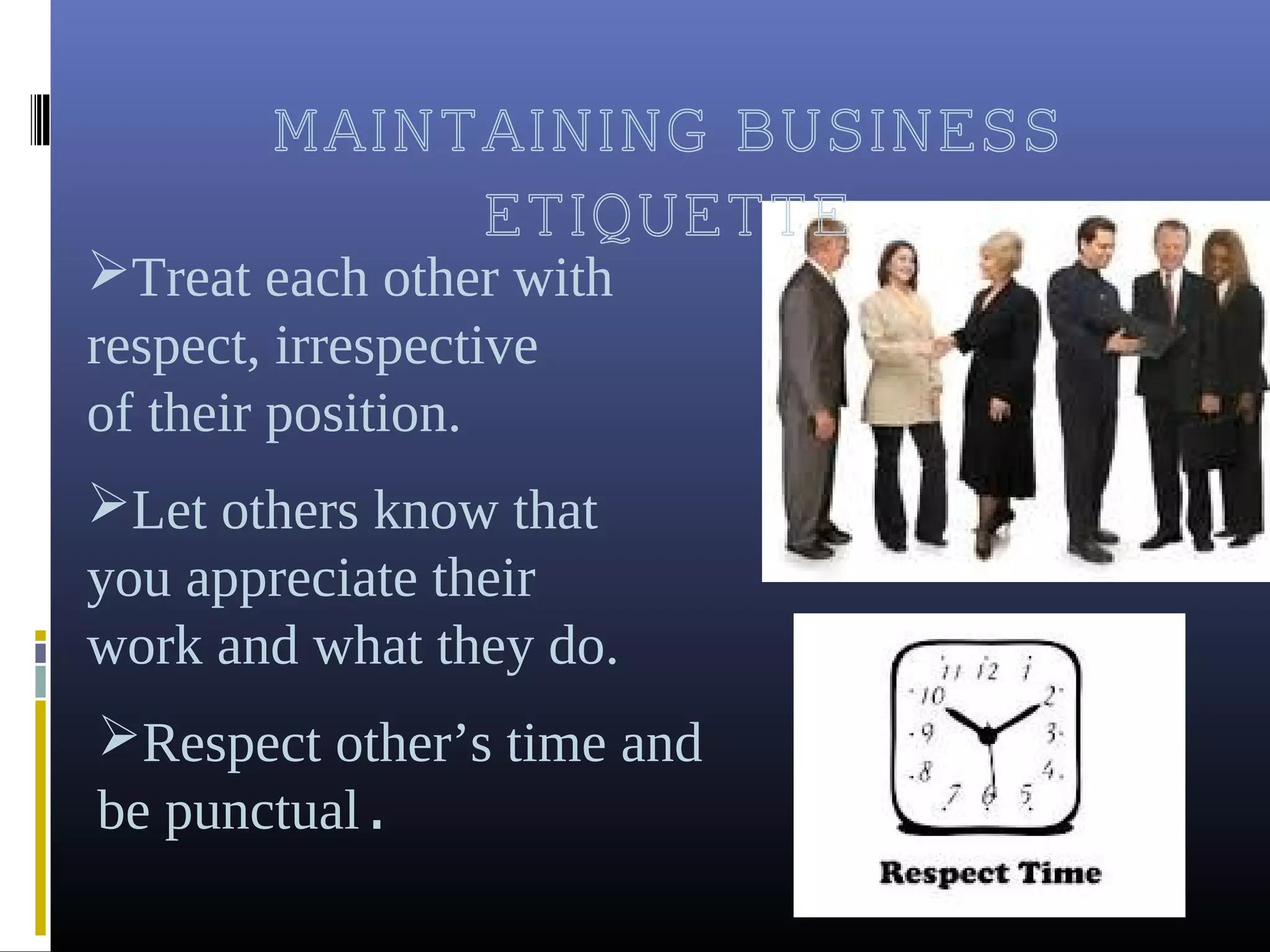 Etiquette(non verbal communication) - recipe for success | PDF